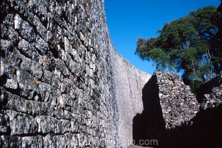 Historic Stone Wall, Great Zimbabwe Ruins, Zimbabwe, Southern Africa