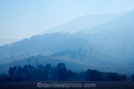 Smoke From Bushfires And Hills, Near Tallangatta, North_eastern ...