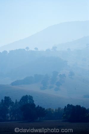 Smoke From Bushfires And Hills, Near Tallangatta, North_eastern ...