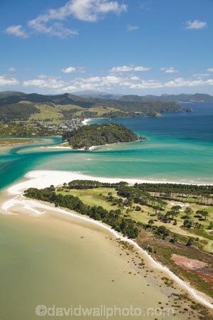 The Dunes Golf Resort, Matarangi Beach, and Entrance to Whangapoua ...