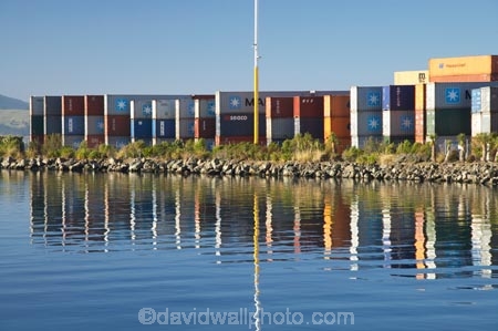 Container Terminal, Port Chalmers, Otago Harbour, Dunedin, Otago, South ...
