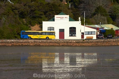 Coronation Hall (1912), and Citibus, Portobello, Otago Peninsula ...