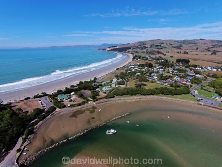 Waikouaiti River, Karitane, and Karitane Beach, Dunedin, Otago, South ...