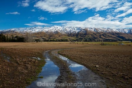 Farm track and Rock and Pillar Range, Sutton, near Middlemarch, Strath ...