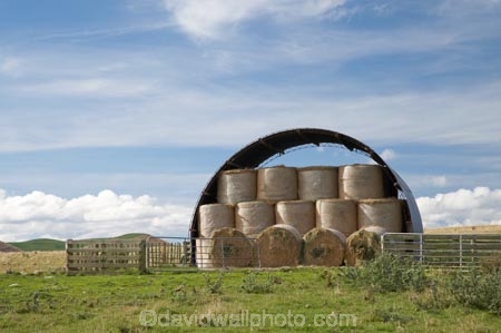 Round Hay Shed, near Taihape, Rangitikei District, Central North Island ...