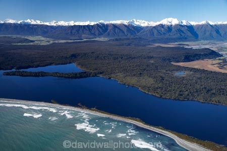 Saltwater Lagoon, near Harihari, West Coast, South Island, New Zealand ...