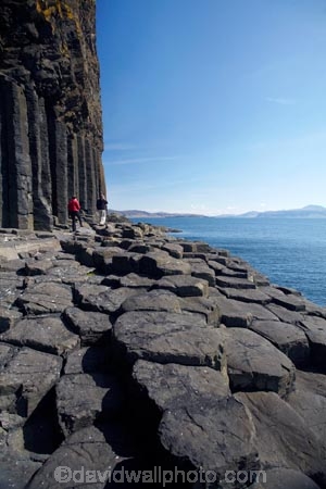 Basalt columns and steps, Staffa, off Isle of Mull, Scotland, United ...