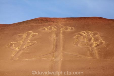 Candelabra Geoglyph, Paracas Peninsula, Paracas National Reserve, Pisco ...